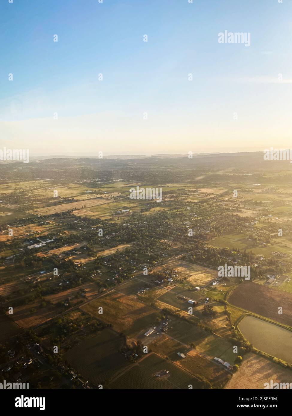 Aerial view rural sunset hi-res stock photography and images - Alamy
