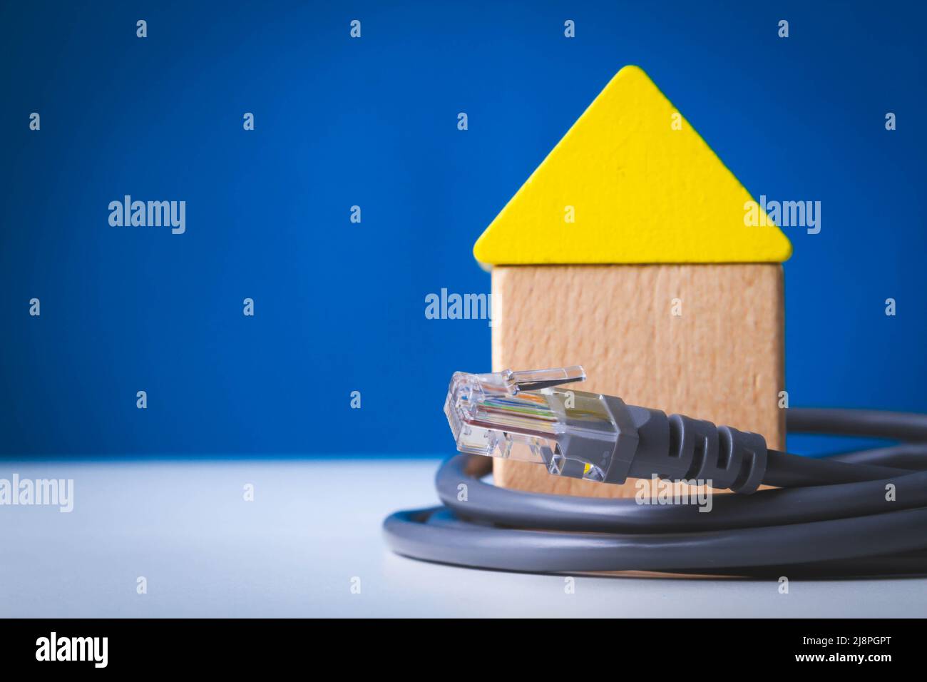 Internet connection to the house. Internet cable and installation of a ...