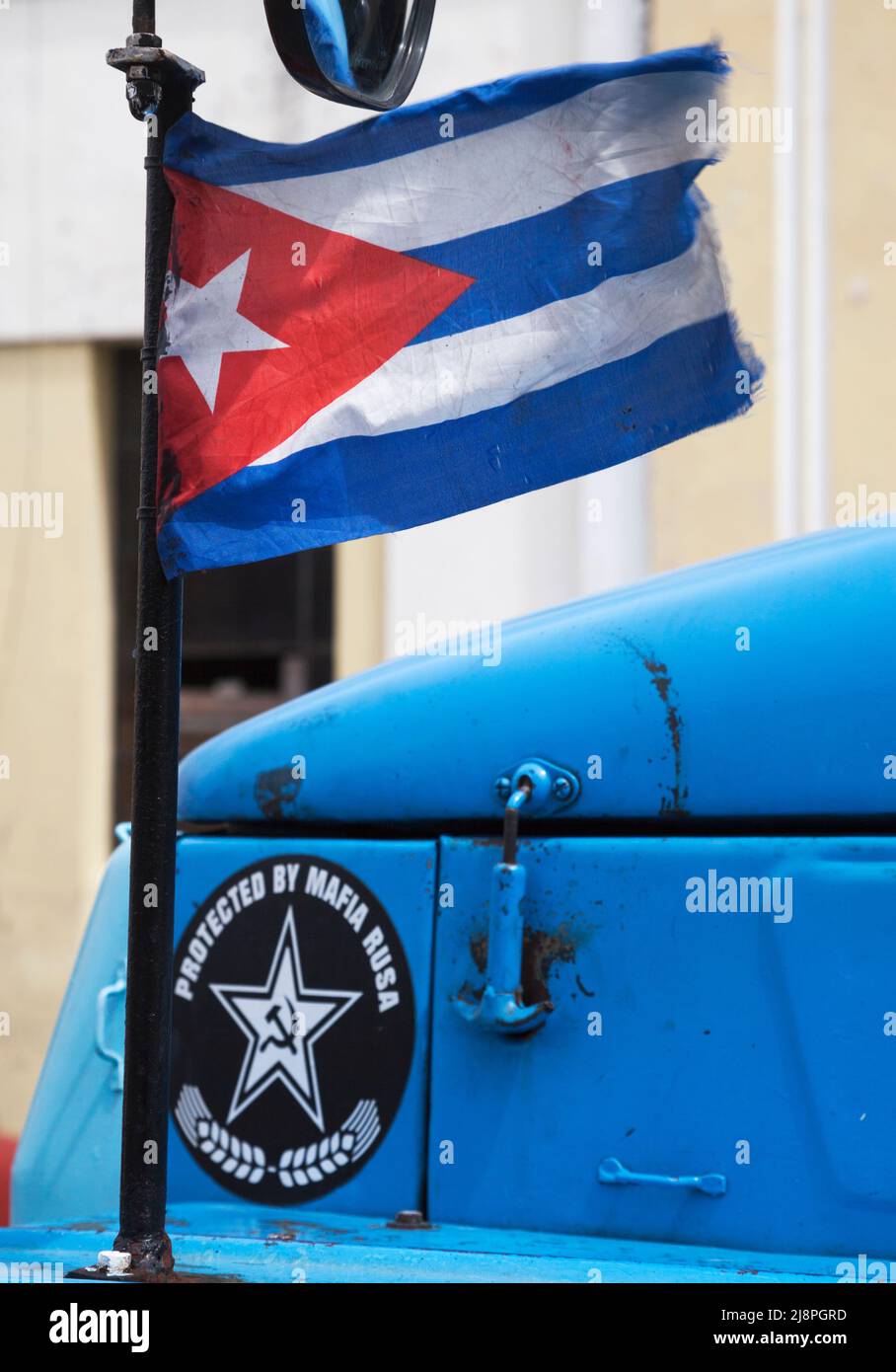 Cuban flag flies from fender of Russian Ural-4320 6×6 military truck ...