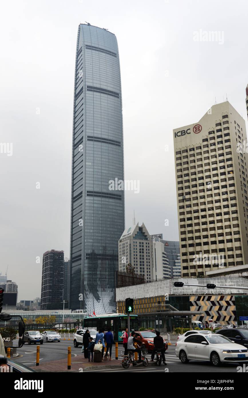 The KK100 skyscraper in Shenzhen, China Stock Photo - Alamy