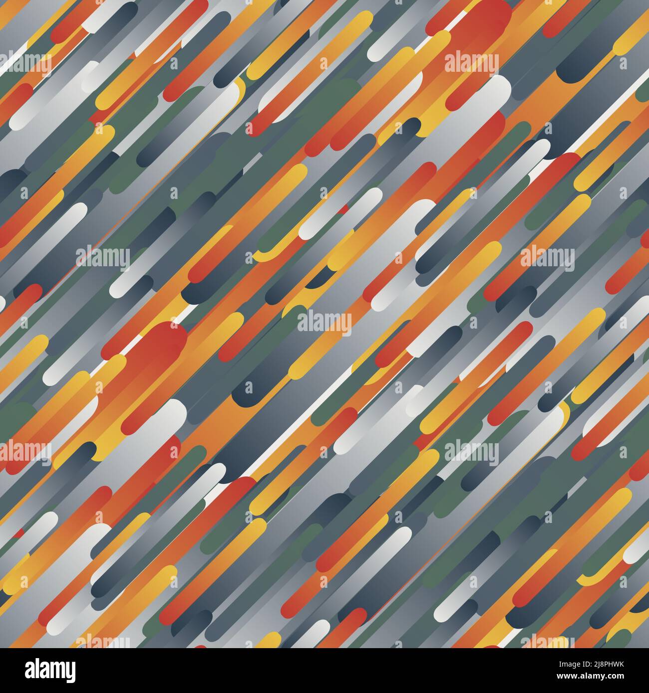 Seamless funky pill shaped gradient lines surface pattern design for ...