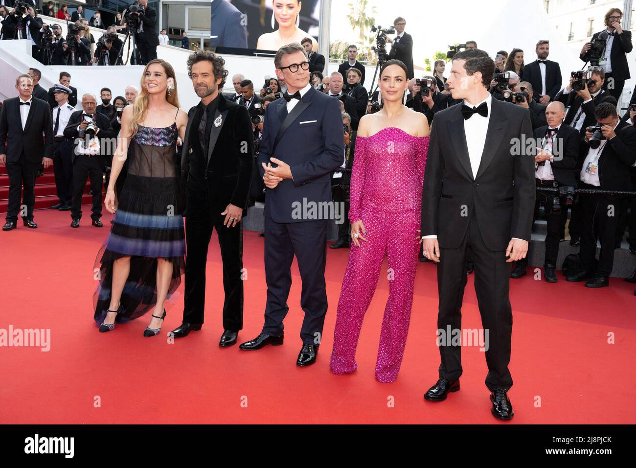 Cannes, France. 17th May, 2022. Matilda Anna Ingrid Lutz, Romain Duris ...
