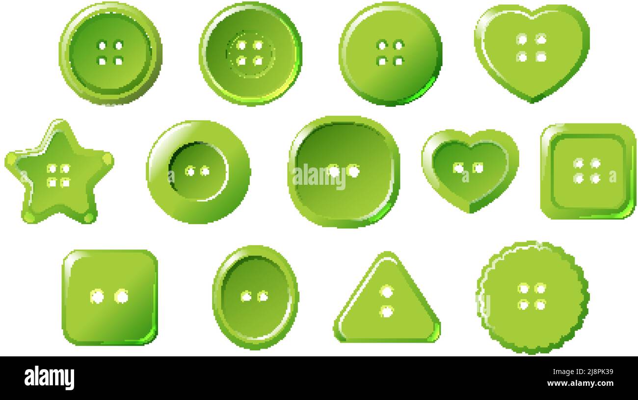Set of button in different shapes illustration Stock Vector Image & Art ...