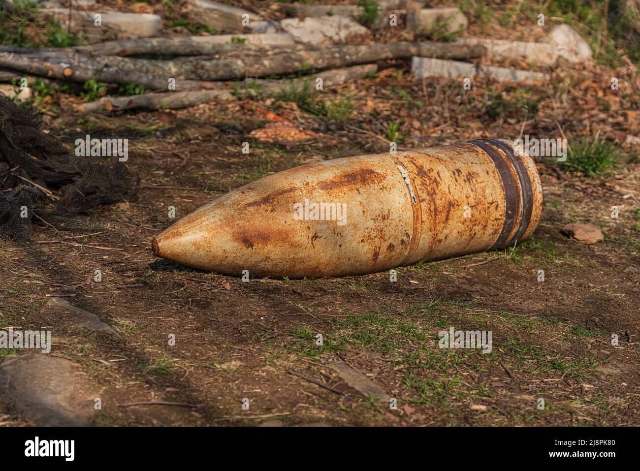 old rusty artillery shell, bomb. High quality photo Stock Photo - Alamy