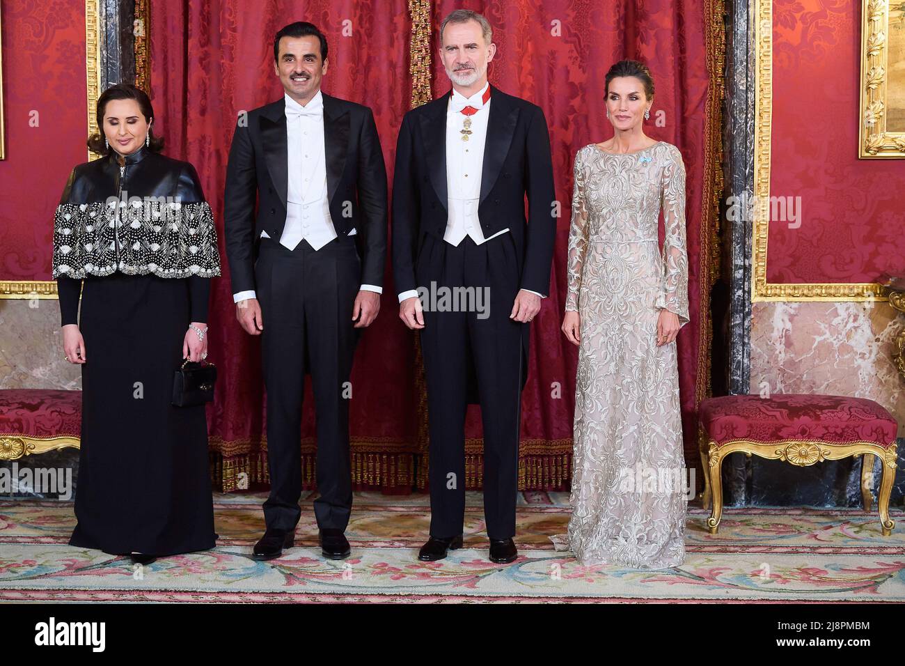 Madrid, Spain. 17th May, 2022. Queen Letizia of Spain (R), Her ...