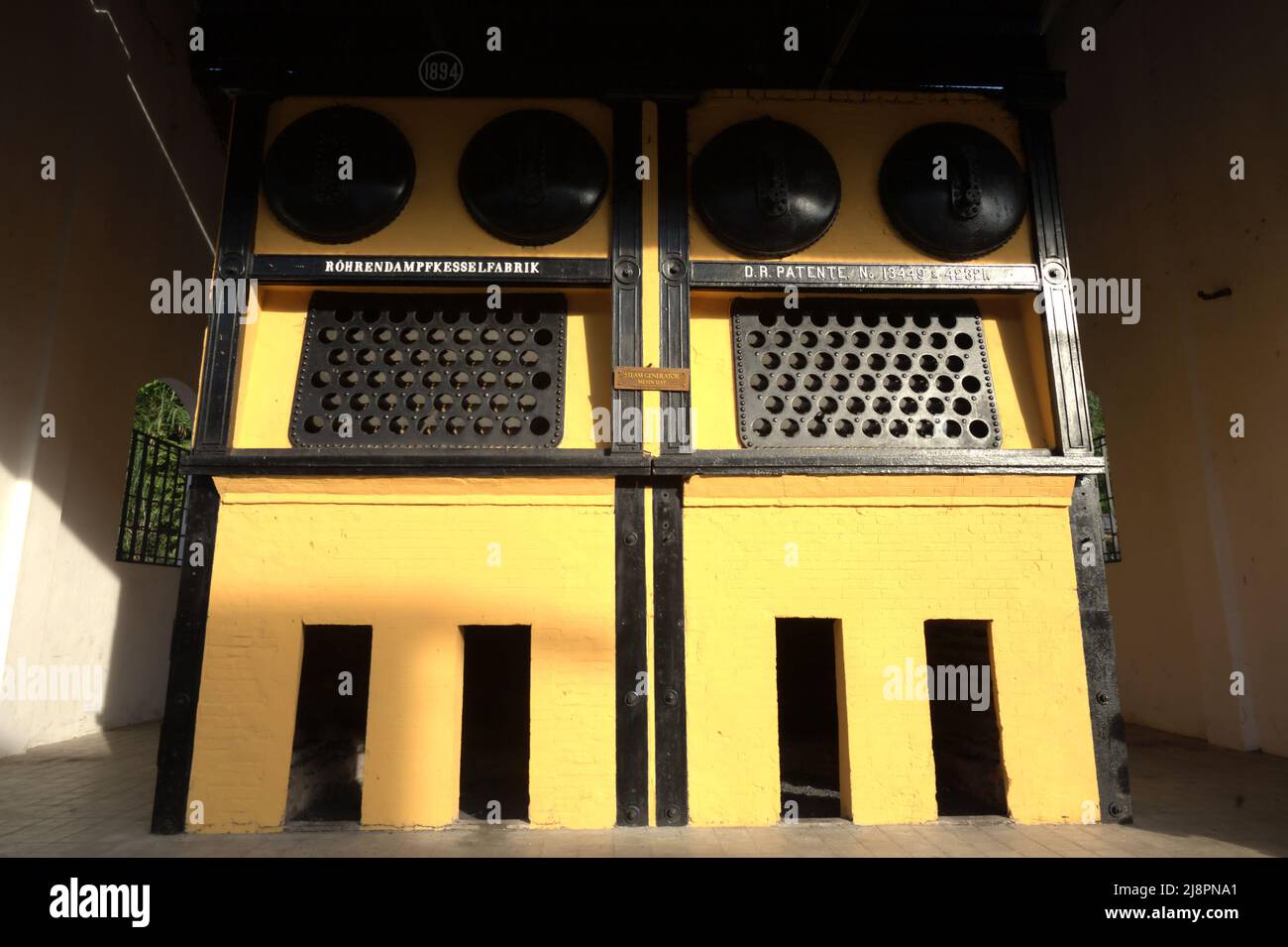 Coal-fired steam generators at Museum Goedang Ransoem used for cooking ...