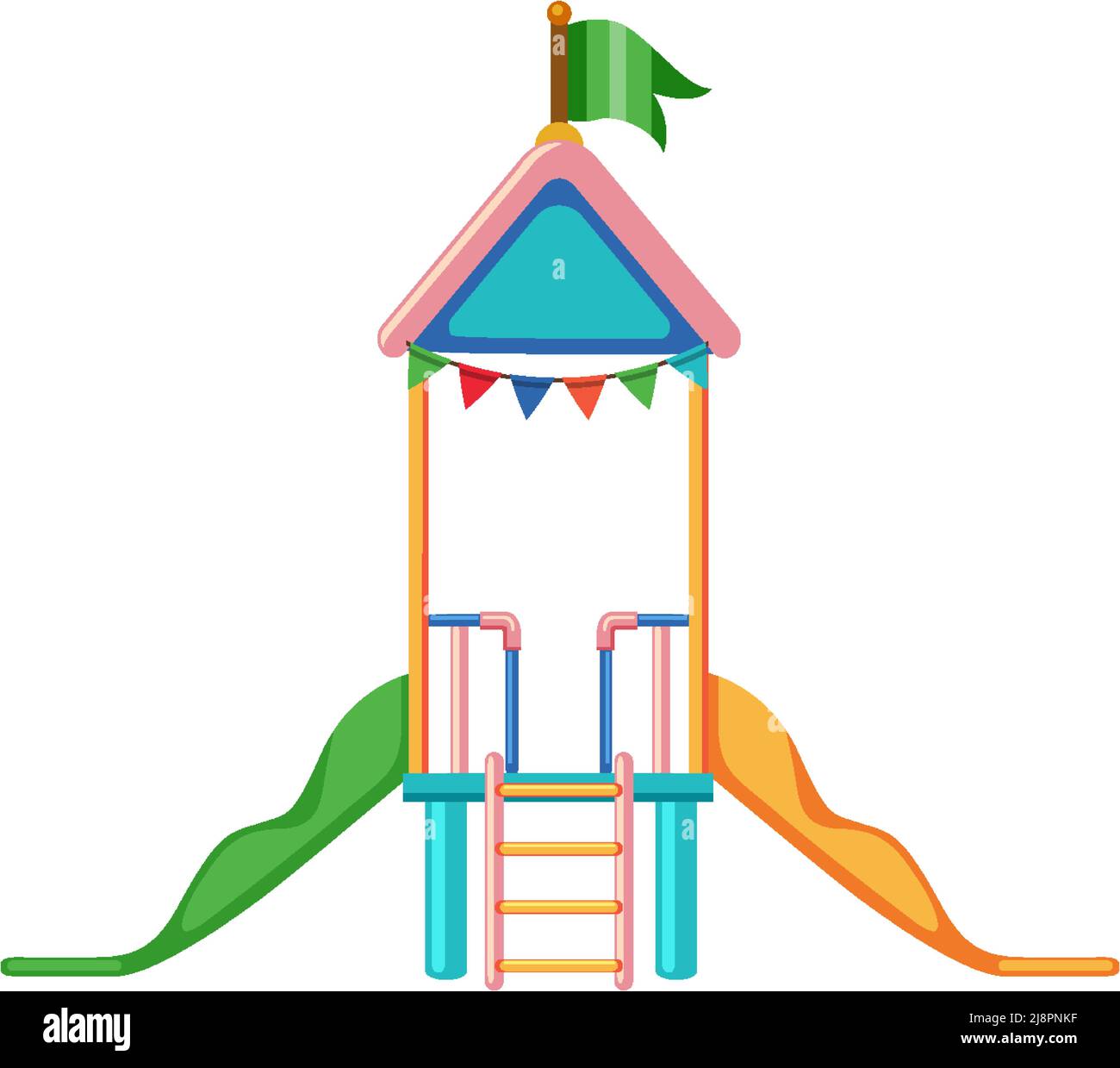 Outdoor playground slide for kids illustration Stock Vector Image & Art ...