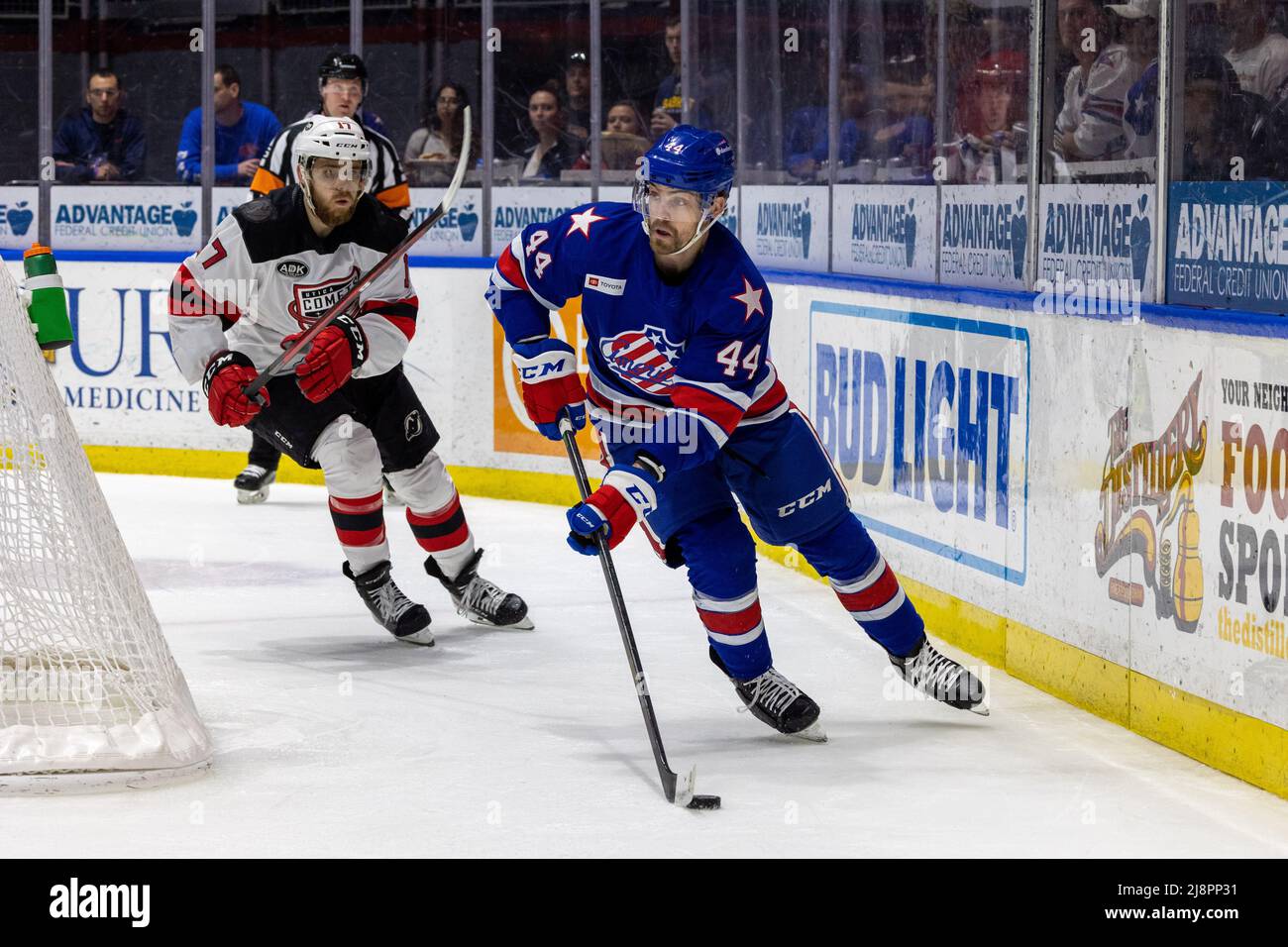 May 17, 2022: Rochester Americans defenseman Josh Teves (44) skates ...