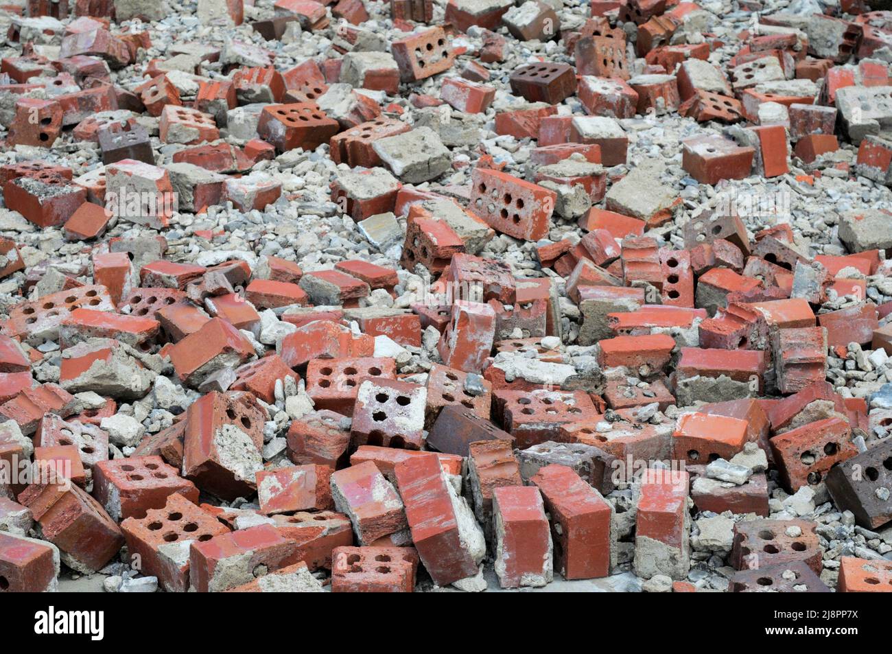 Bricks and demolition debris Stock Photo - Alamy