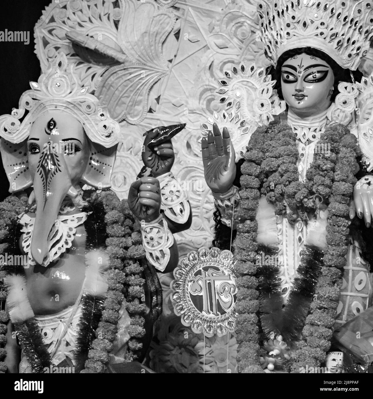 Maa durga Black and White Stock Photos & Images - Alamy