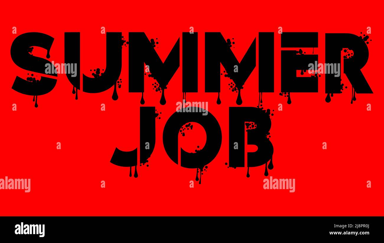 Summer Job. Graffiti tag. Abstract modern street art decoration ...