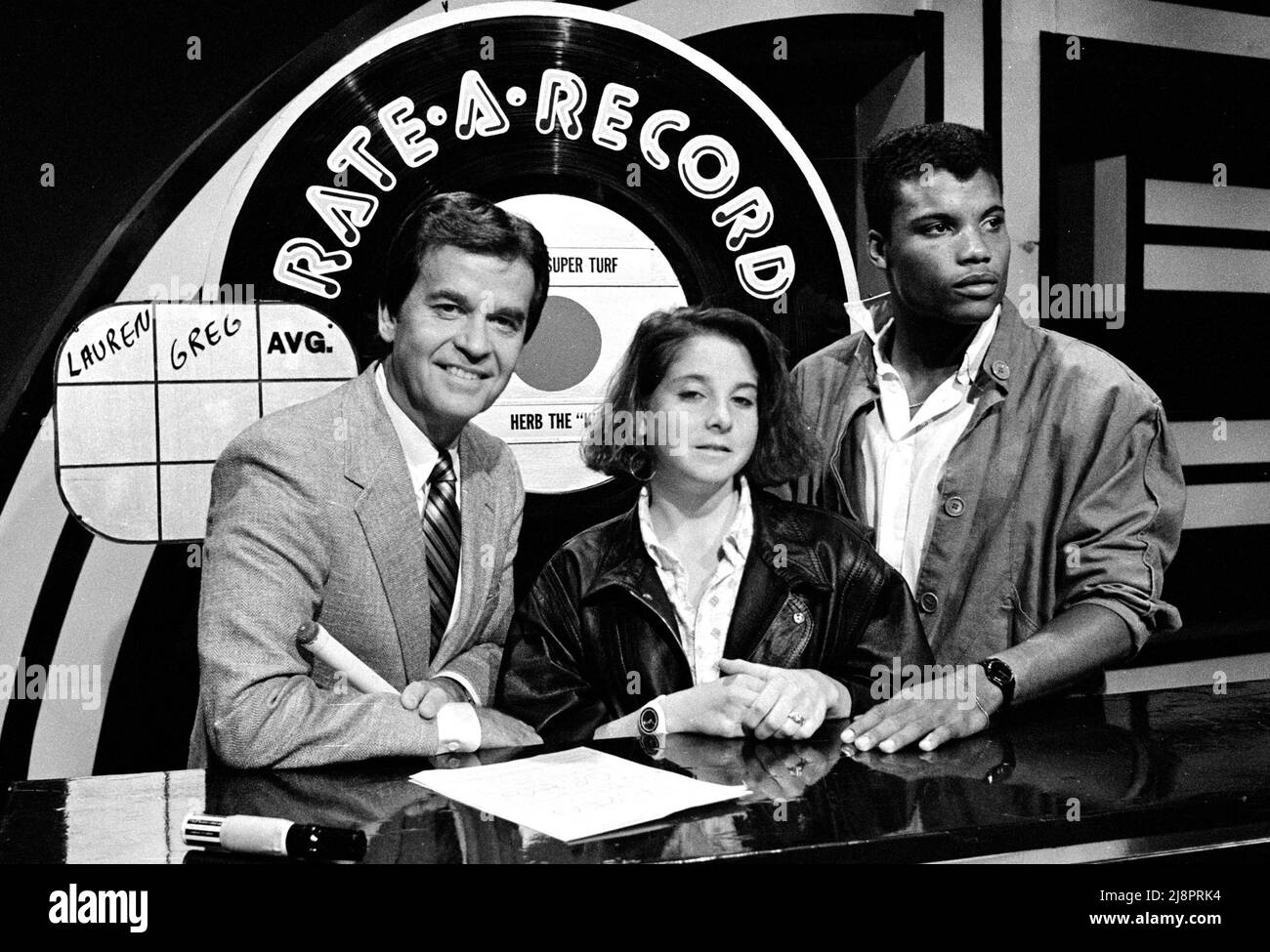 Dick Clark on American Bandstand during the Rate a Record Segment in ...