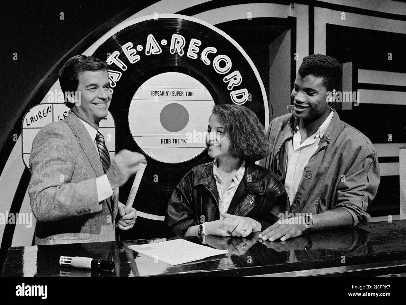 Dick Clark on American Bandstand during the Rate a Record Segment in ...