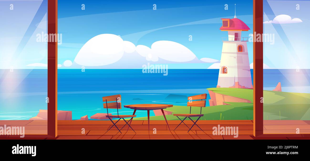 Wooden veranda Stock Vector Images - Alamy