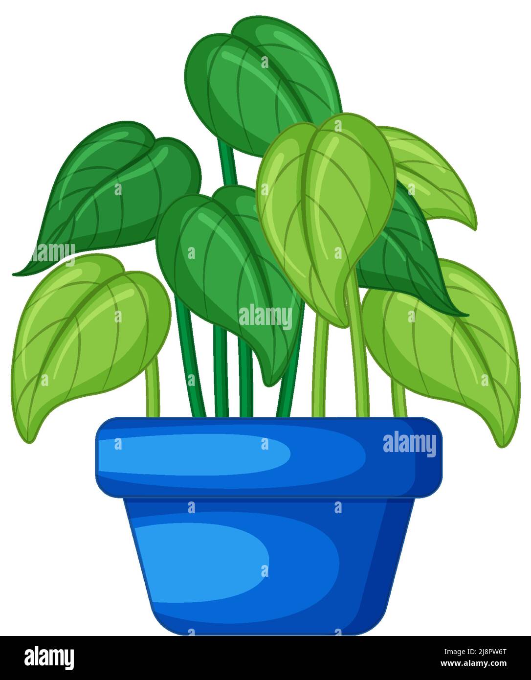 Plant in a pot in cartoon illustration Stock Vector Image & Art - Alamy