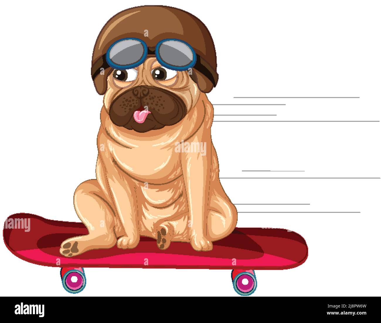 Dog on skateboard Stock Vector Images - Alamy