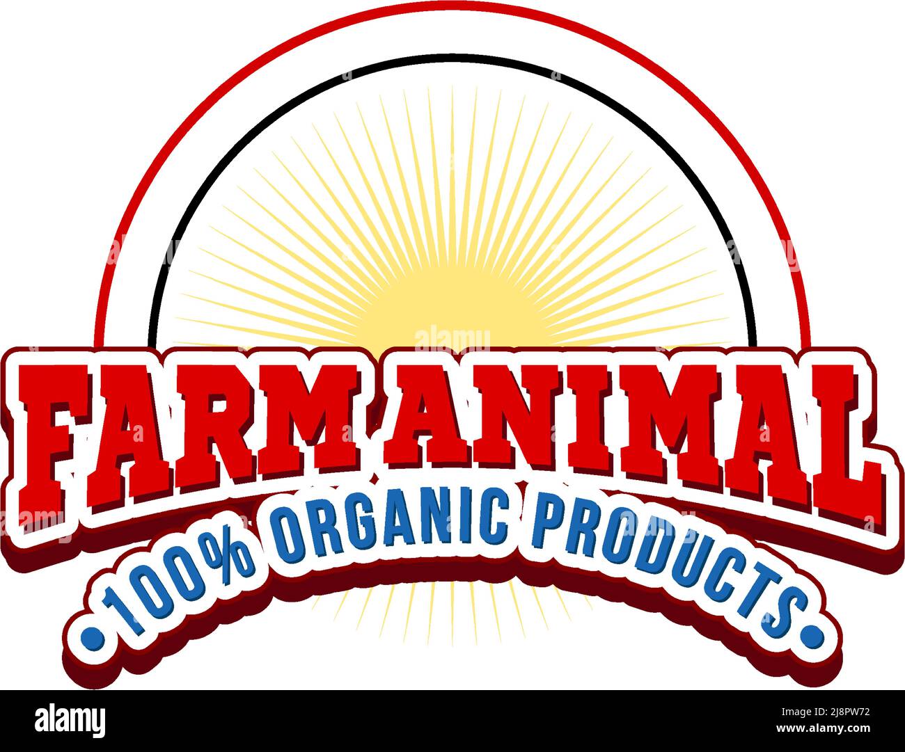 Logo design with word farm animal illustration Stock Vector Image & Art ...