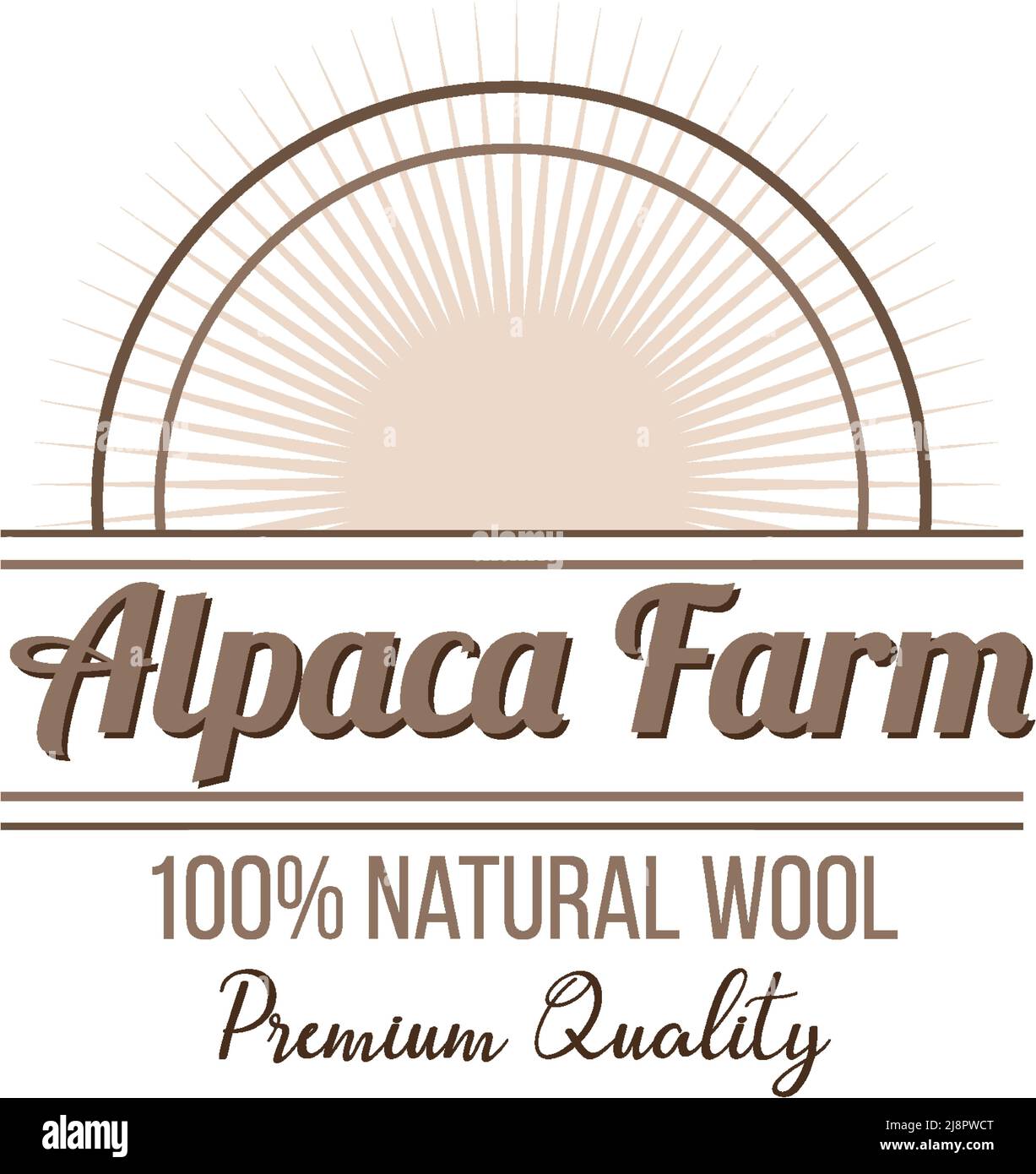 Alpaca farm logo template for wool products illustration Stock Vector ...