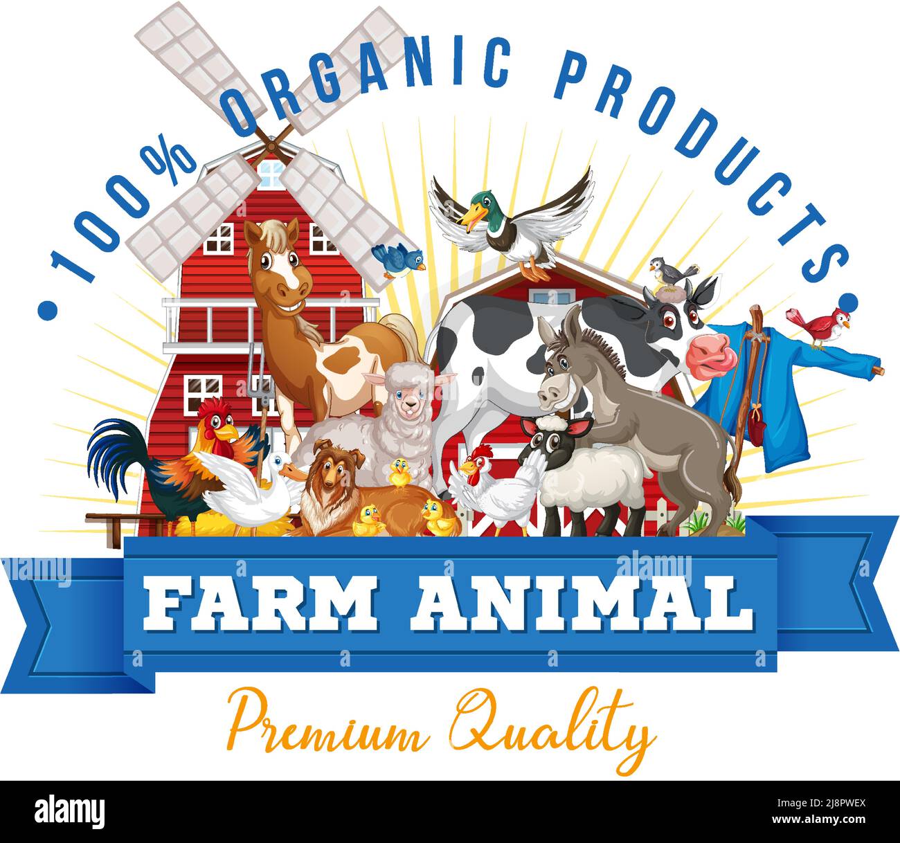 Logo design with many animals illustration Stock Vector Image & Art - Alamy