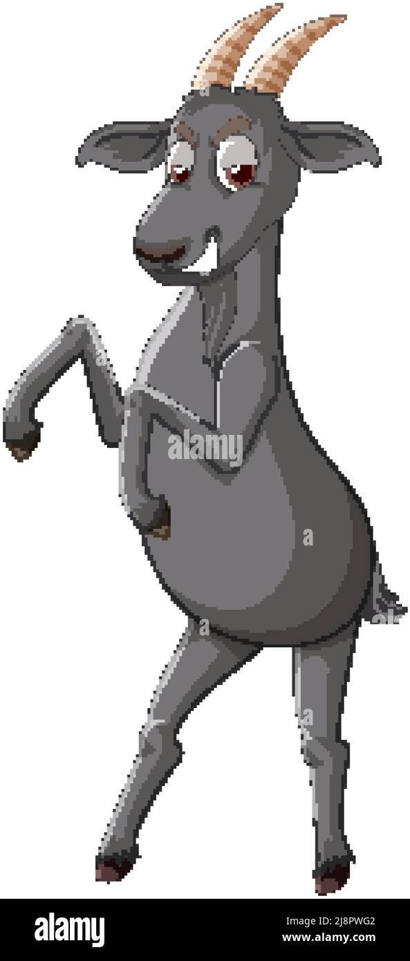 Black goat standing on two legs illustration Stock Vector Image & Art ...