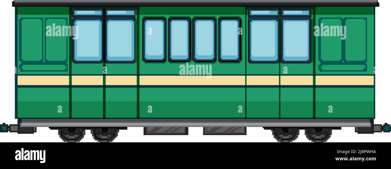 Cargo container of freight train on white background illustration Stock ...
