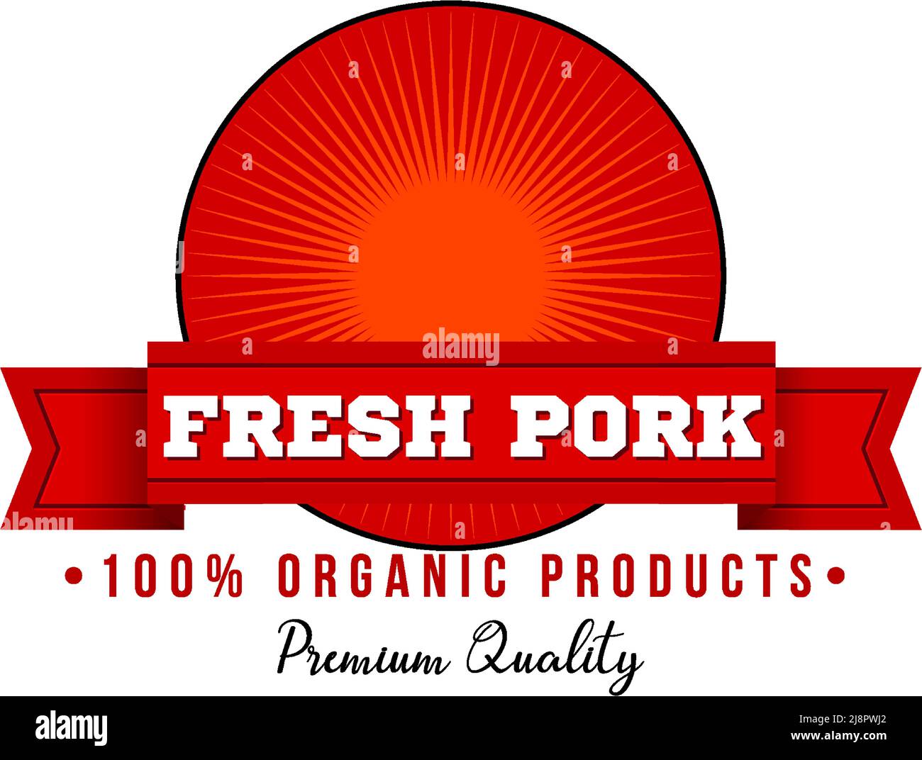 Fresh pork organic product logo template illustration Stock Vector ...