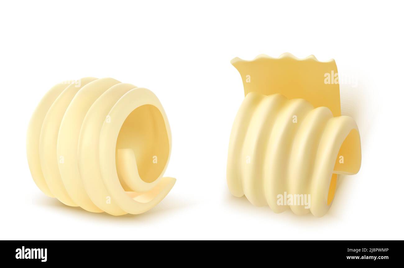 Curled butter Stock Vector Images - Alamy