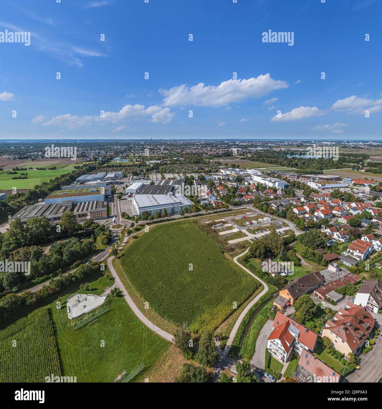 The beautiful town of Friedberg in Bavaria from above Stock Photo - Alamy