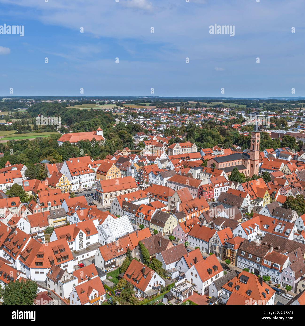 The beautiful town of Friedberg in Bavaria from above Stock Photo - Alamy
