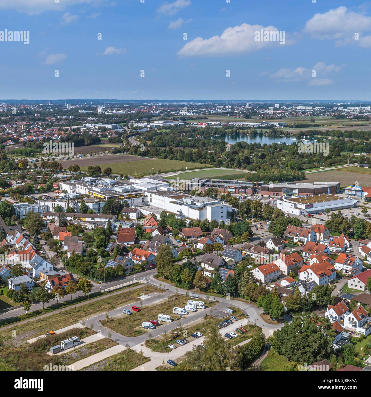 The beautiful town of Friedberg in Bavaria from above Stock Photo - Alamy