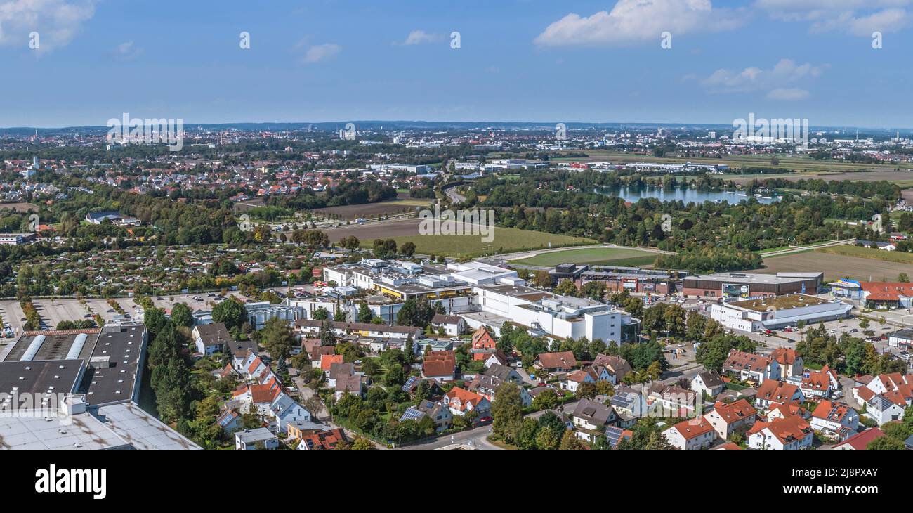 The beautiful town of Friedberg in Bavaria from above Stock Photo - Alamy