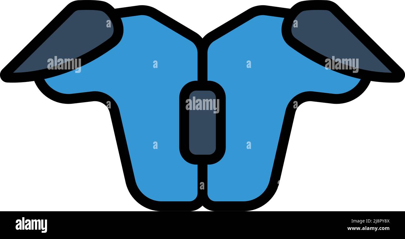 American Football Chest Protection Icon. Editable Bold Outline With ...