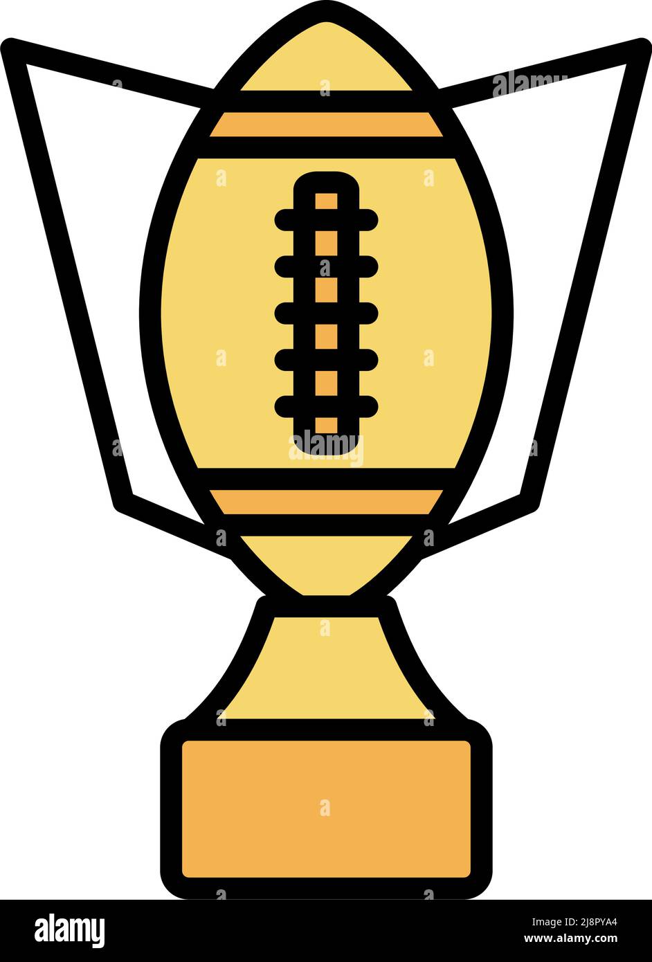American Football Trophy Cup Icon. Editable Bold Outline With Color ...