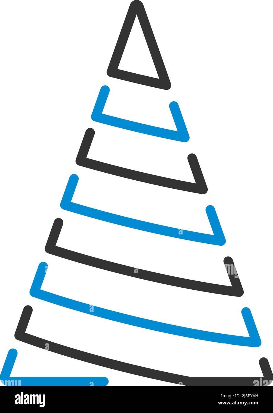 Party Cone Hat Icon. Editable Bold Outline With Color Fill Design ...