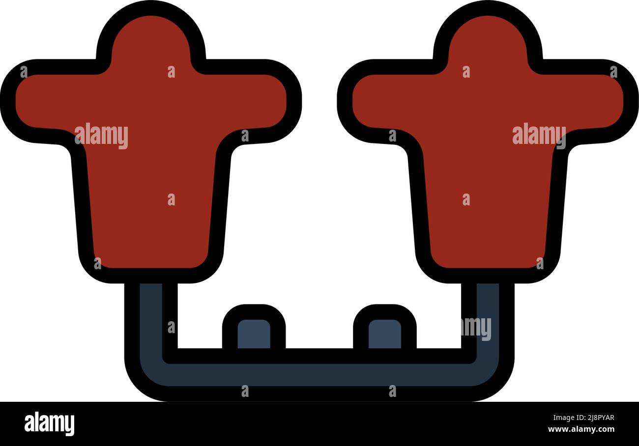 American Football Tackling Sled Icon. Editable Bold Outline With Color ...