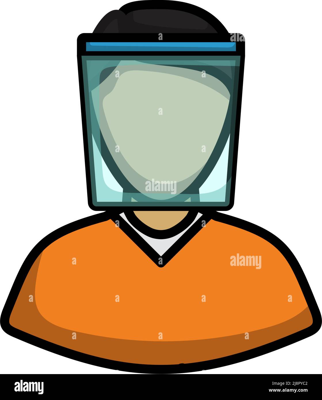 Face Shield Icon. Editable Bold Outline With Color Fill Design. Vector ...