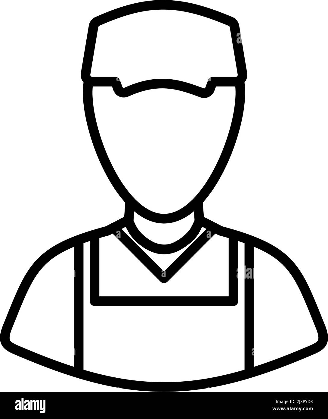 Car Mechanic Icon. Bold outline design with editable stroke width ...