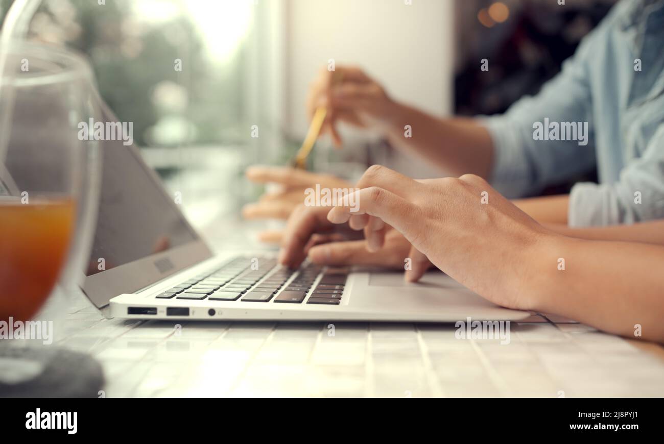 Using two hands hi-res stock photography and images - Alamy