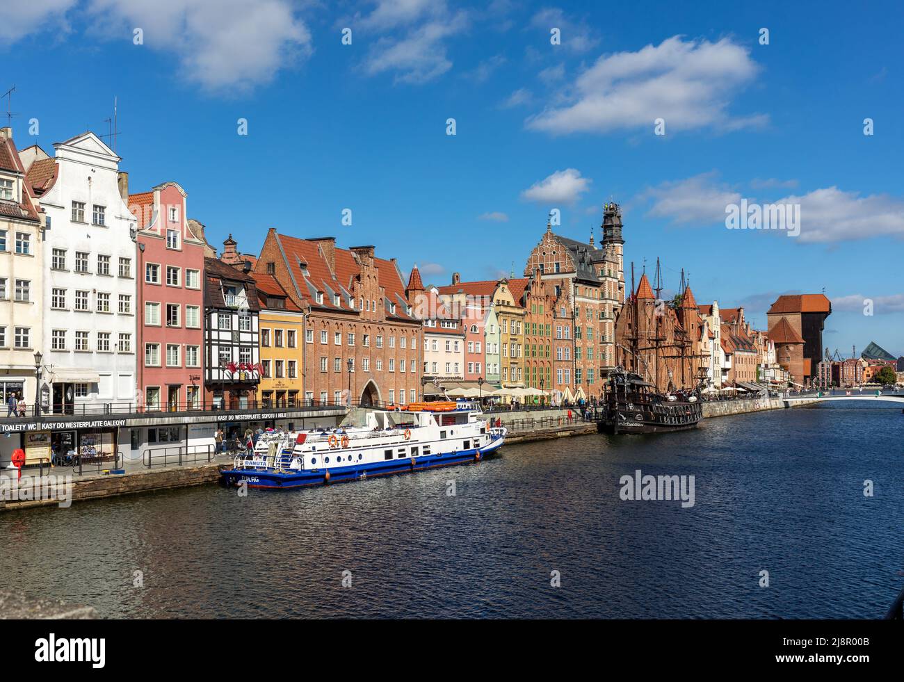 Gdansk, Poland - September 9, 2020: Passenger harbor on the Motława ...