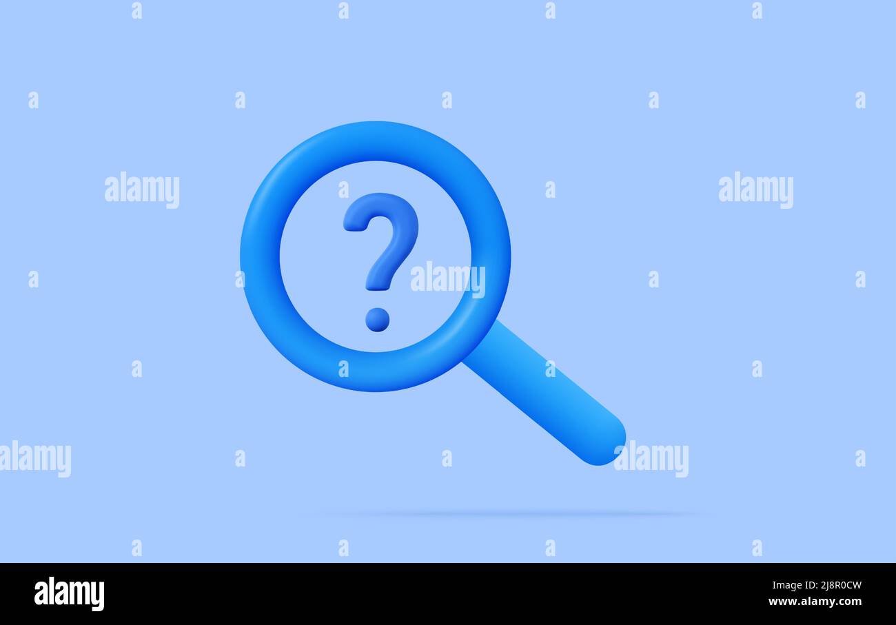 Blue question mark and search magnifying glass Stock Vector Image & Art ...