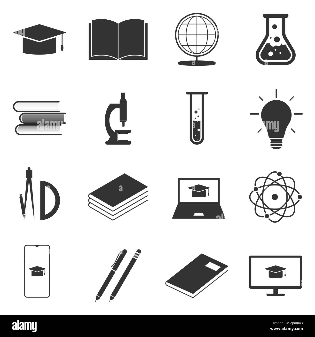 Education E learning icons Stock Vector Image & Art - Alamy
