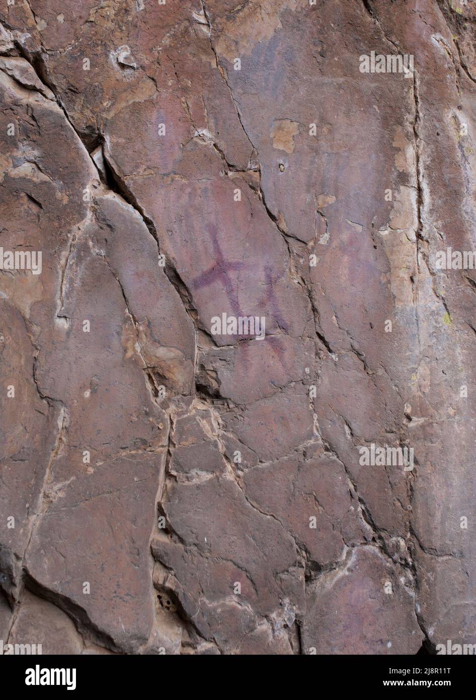 Chiquita Cave, rock shelter with prehistorical paintings at Villuercas ...