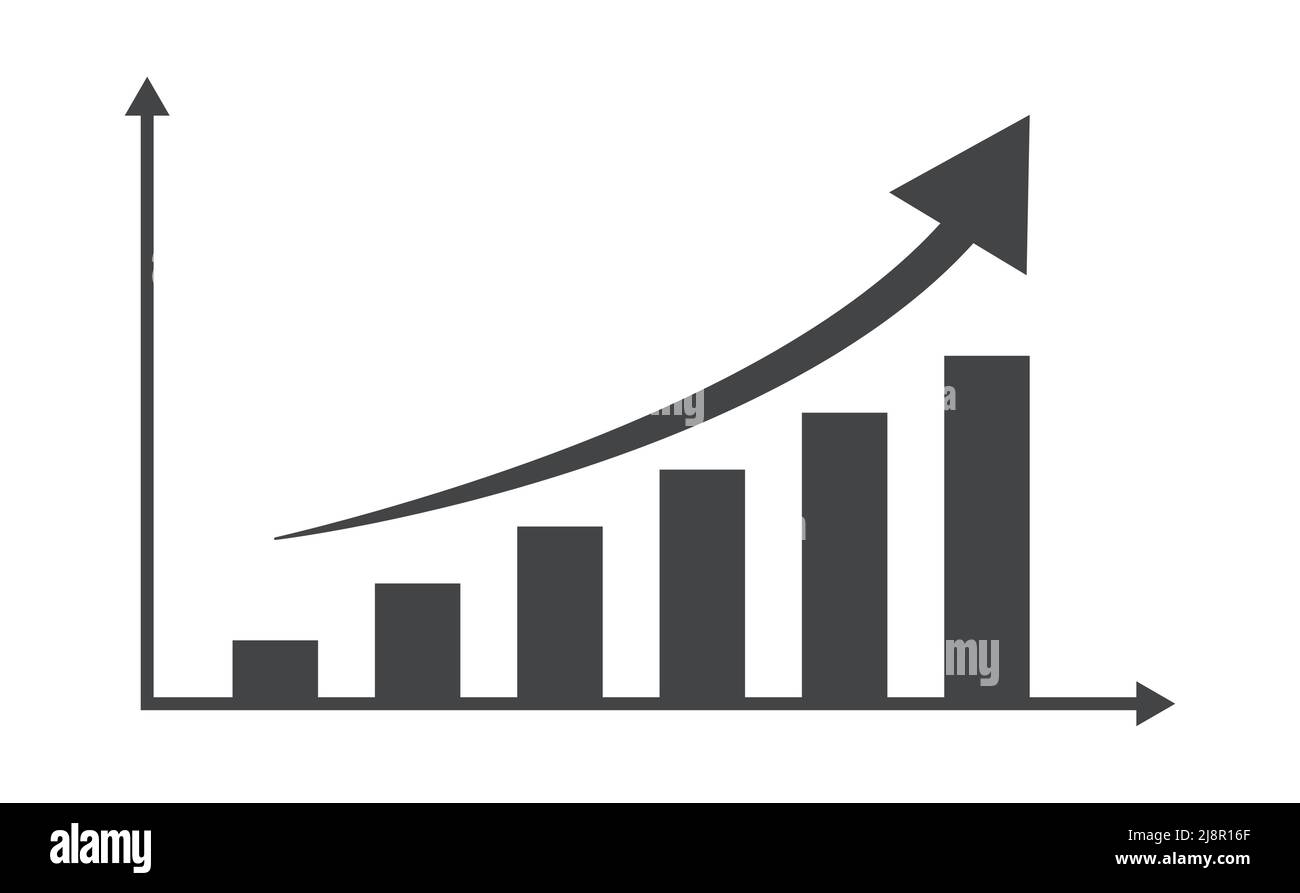 Growth data graph bar x and y axes icon Stock Vector Image & Art - Alamy