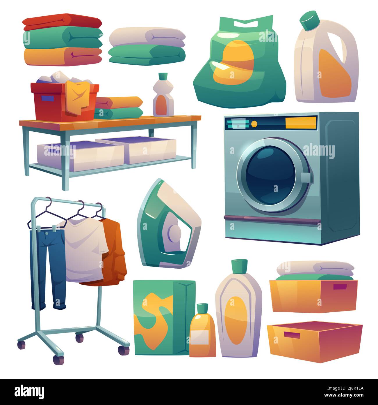 Laundry service equipment for wash and dry clothes and household ...