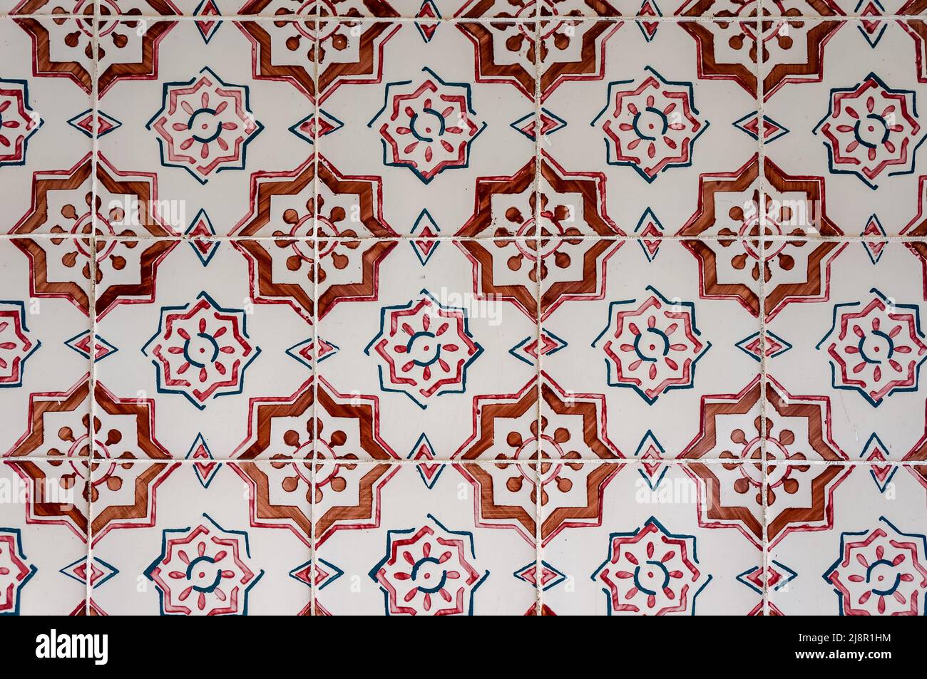 Handmade old Turkish Blue ceramic Tiles on the wall in Istanbul City ...