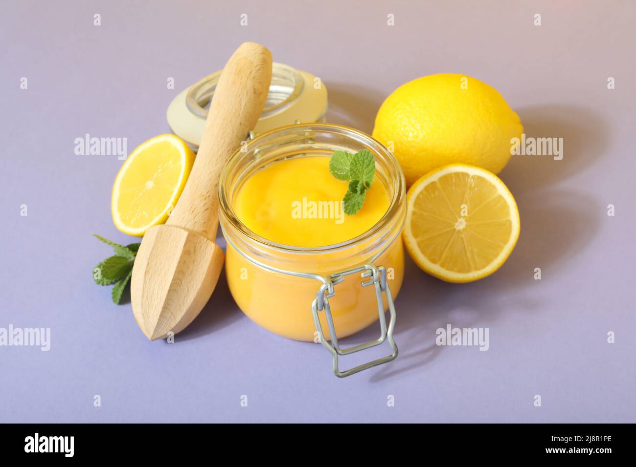 Concept of tasty food with lemon curd Stock Photo - Alamy