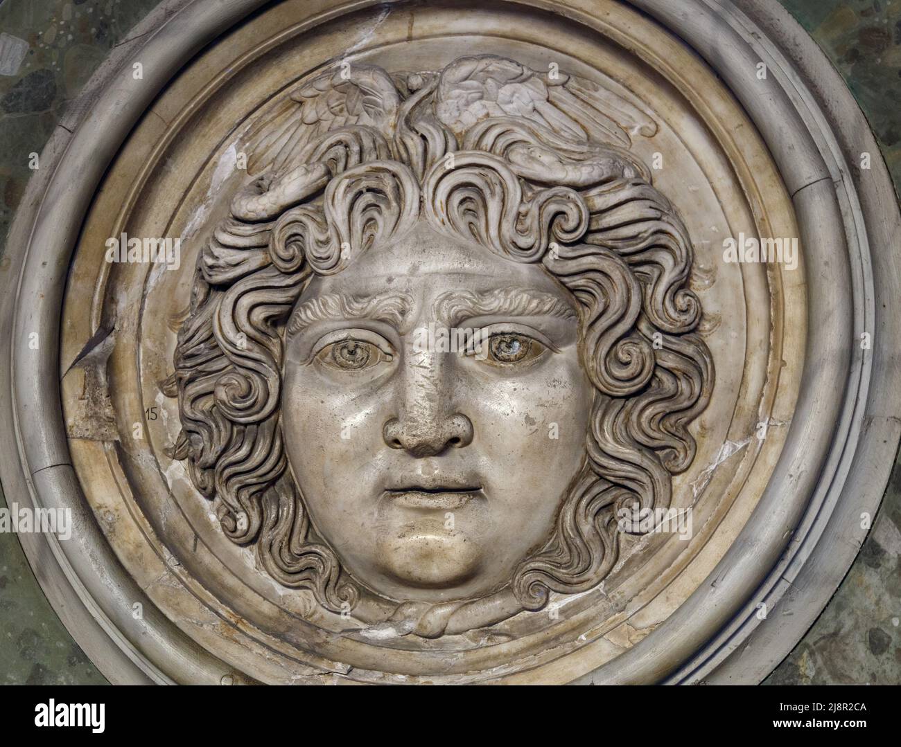 Medusa face sculpture. Head portrait of MedusaIn Greek mythology Medusa ...