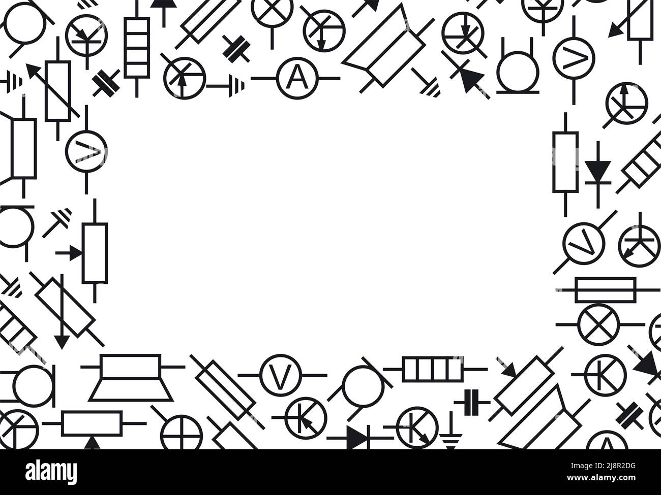 Radio component. Frame picture. Resistor, transistor, diode and ...