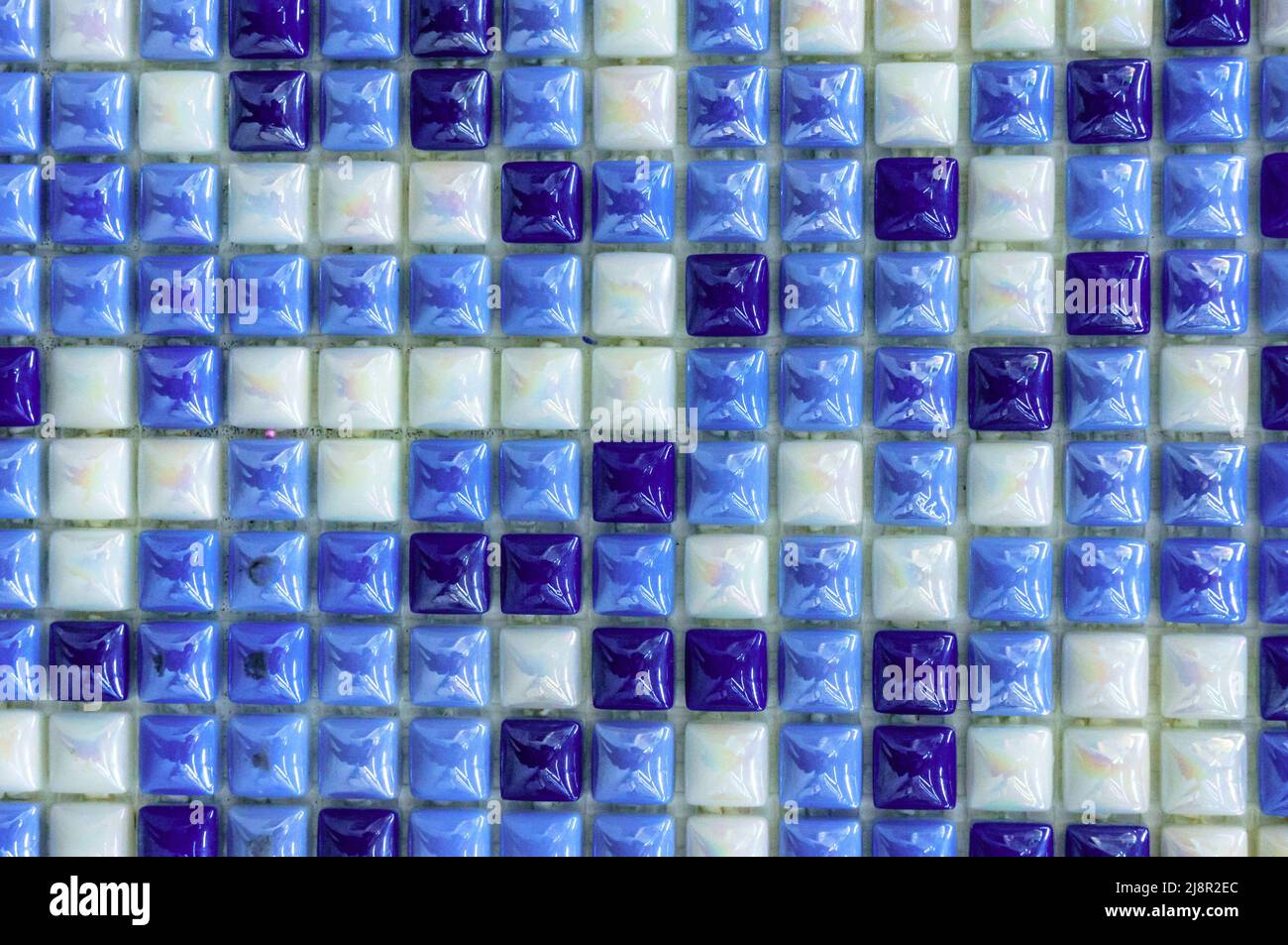 Background of bright mosaic tiles in a bold pattern. Abstract ceramic ...
