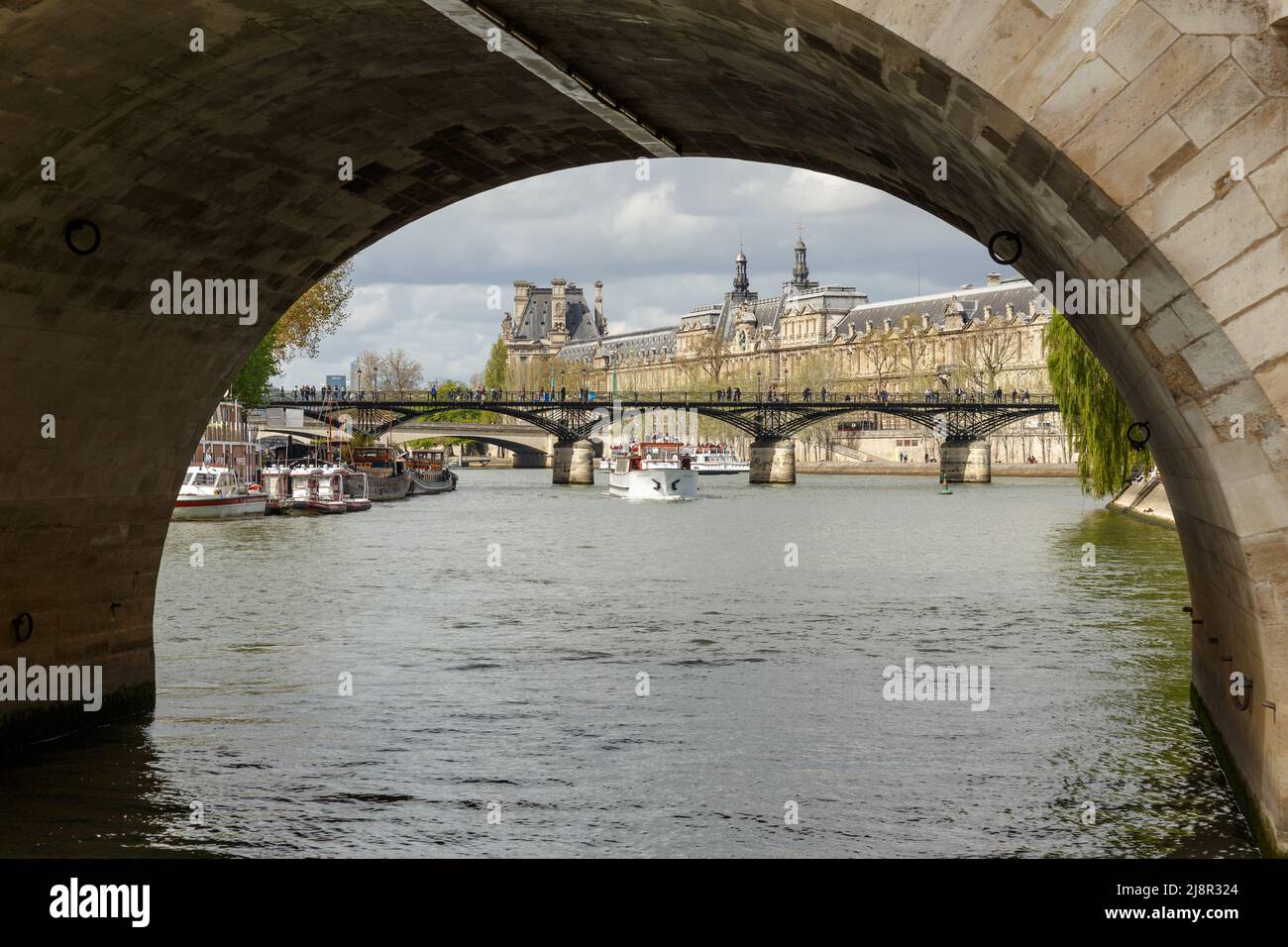 Paris, France, April 1, 2017: Paris Bridge. Bridges of Paris over Seine ...
